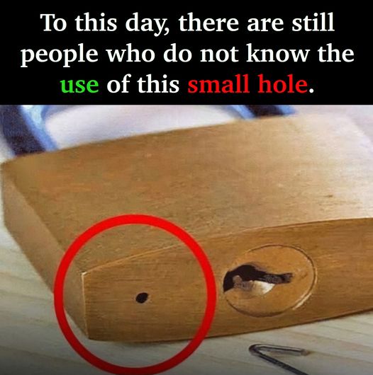 There are still people who do not know the use of this small hole ...